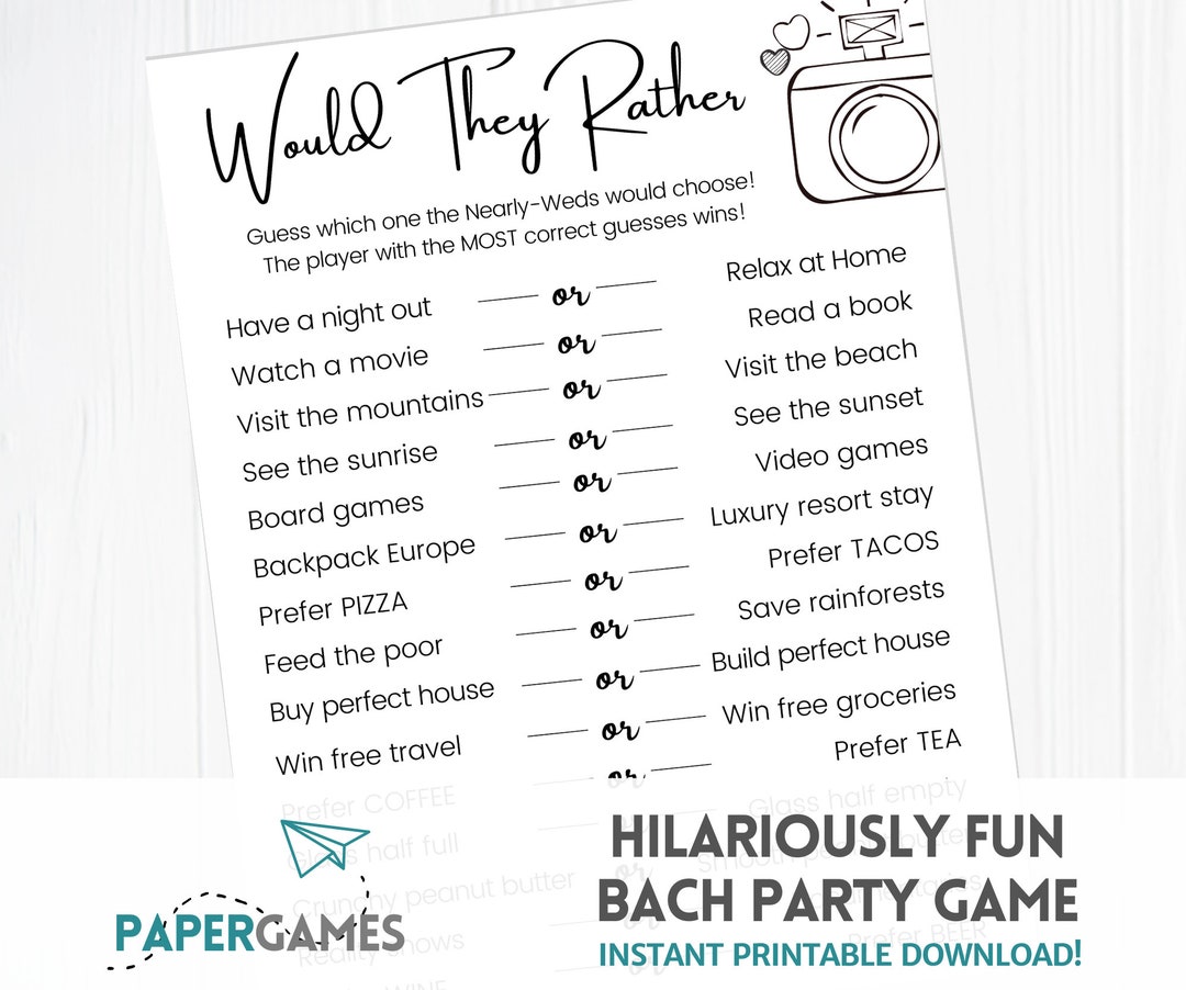 Hilarious And Fun Bachelorette Party Game Printable Couples Etsy