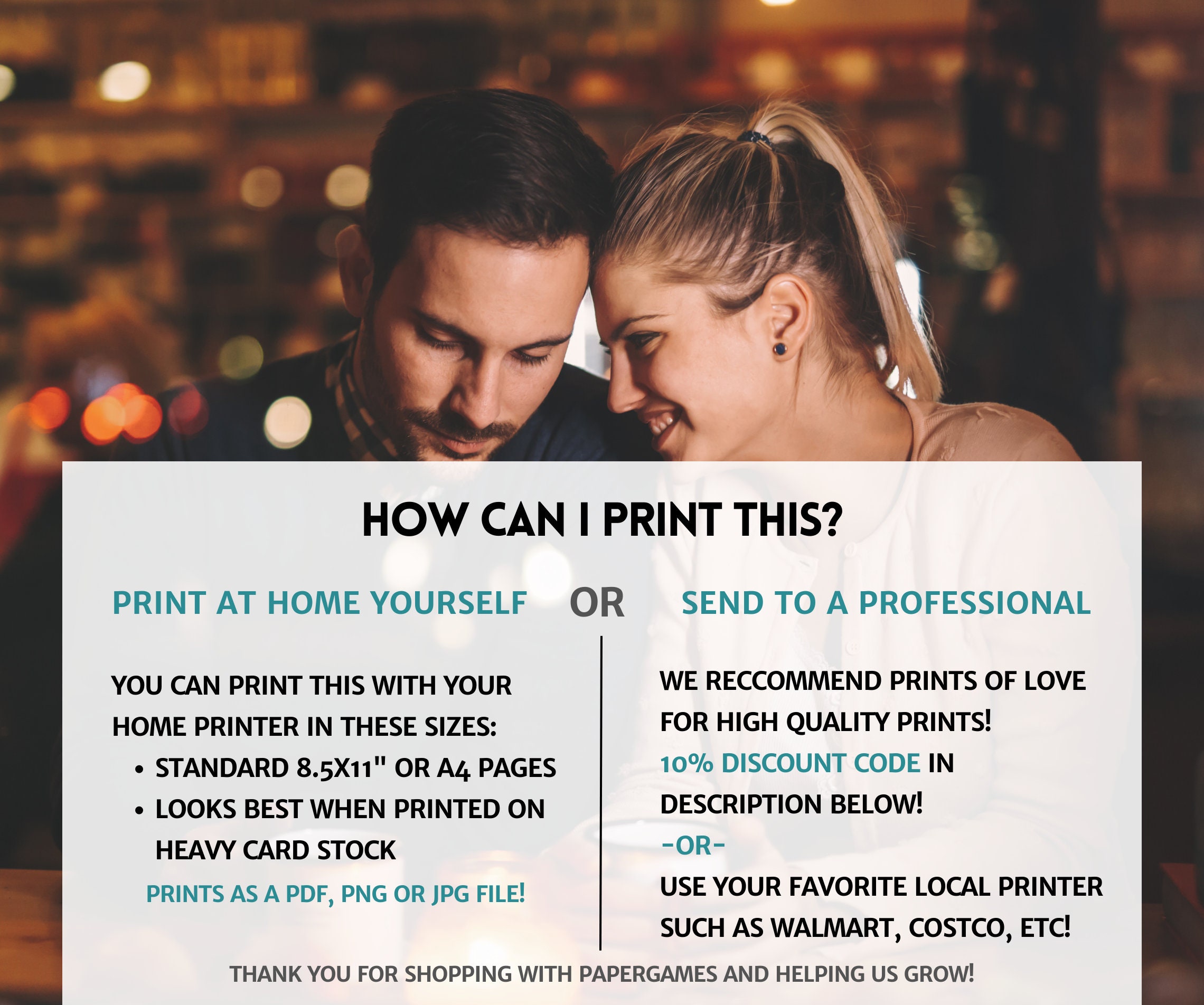 Sweet & Sexy Bonding Cards DATE NIGHT GAME Instant Download Couples ...