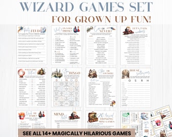 WIZARD GAMES Bundle for Adults Printable Party Games, Wizard Party ...