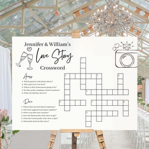 Custom Couples Crossword Puzzle | Personalized Crossword Game ...