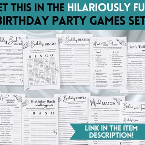 Funny Mad Libs Birthday Game Printable Party Game, Adult Games ...