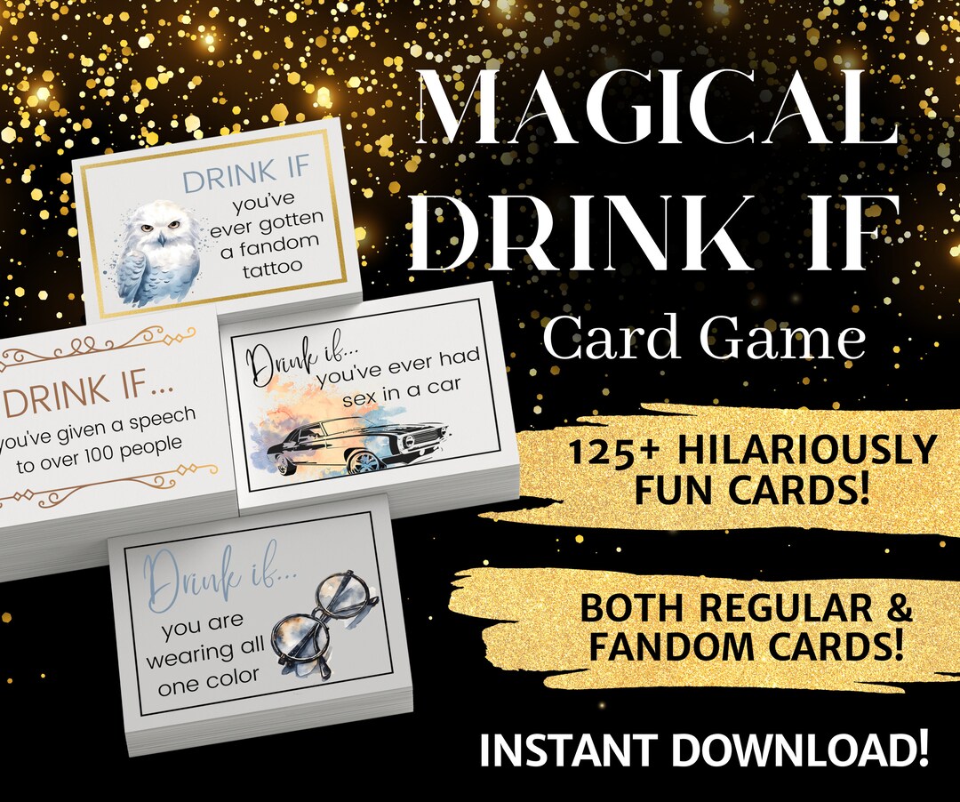 WIZARD Party Game Drink If Game | Printable Drunk Party Game, Wizard ...