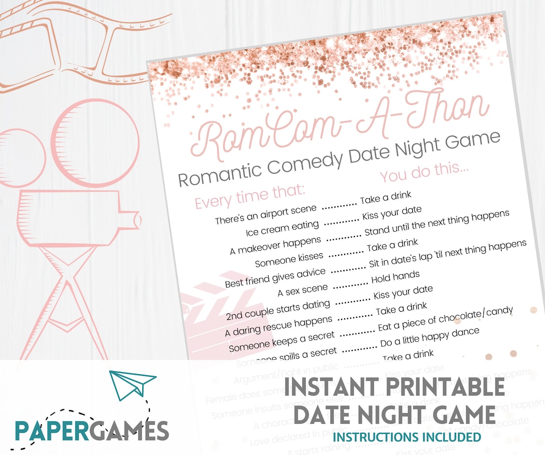 Fun & Sexy Movie DATE NIGHT GAME Instant Download Couples Date Night ...