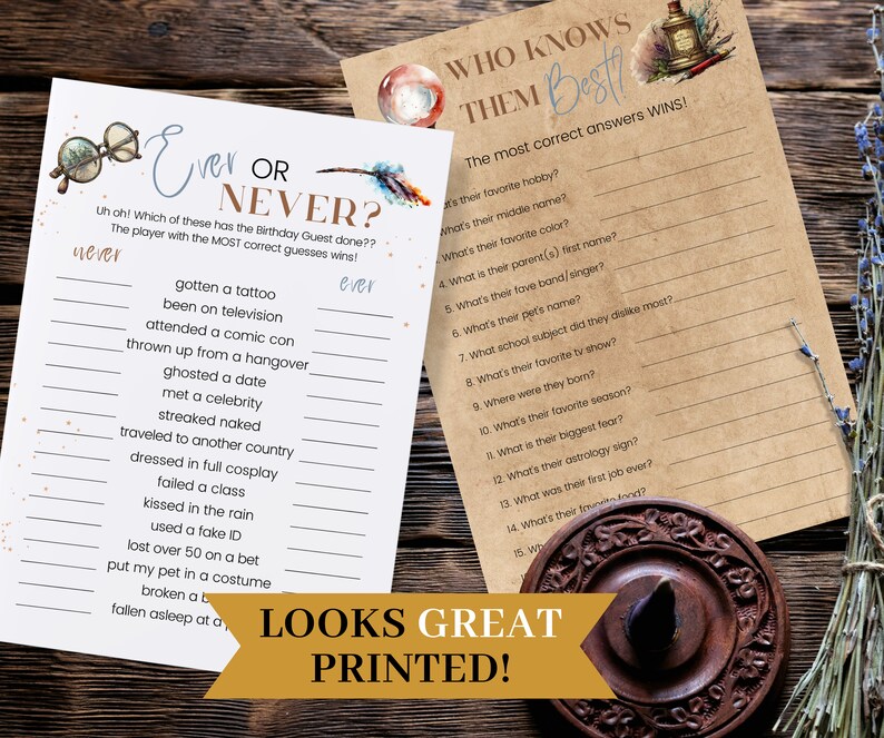 Wizard Party Games Bundle: Adult Drinking Games (PDF Download) - Etsy