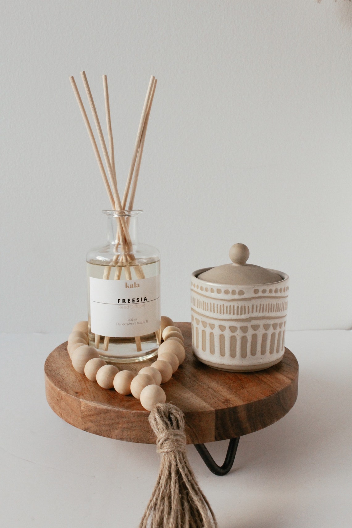 Round Mini Display Stool Wooden Riser Shelf Decor kitchen - Etsy