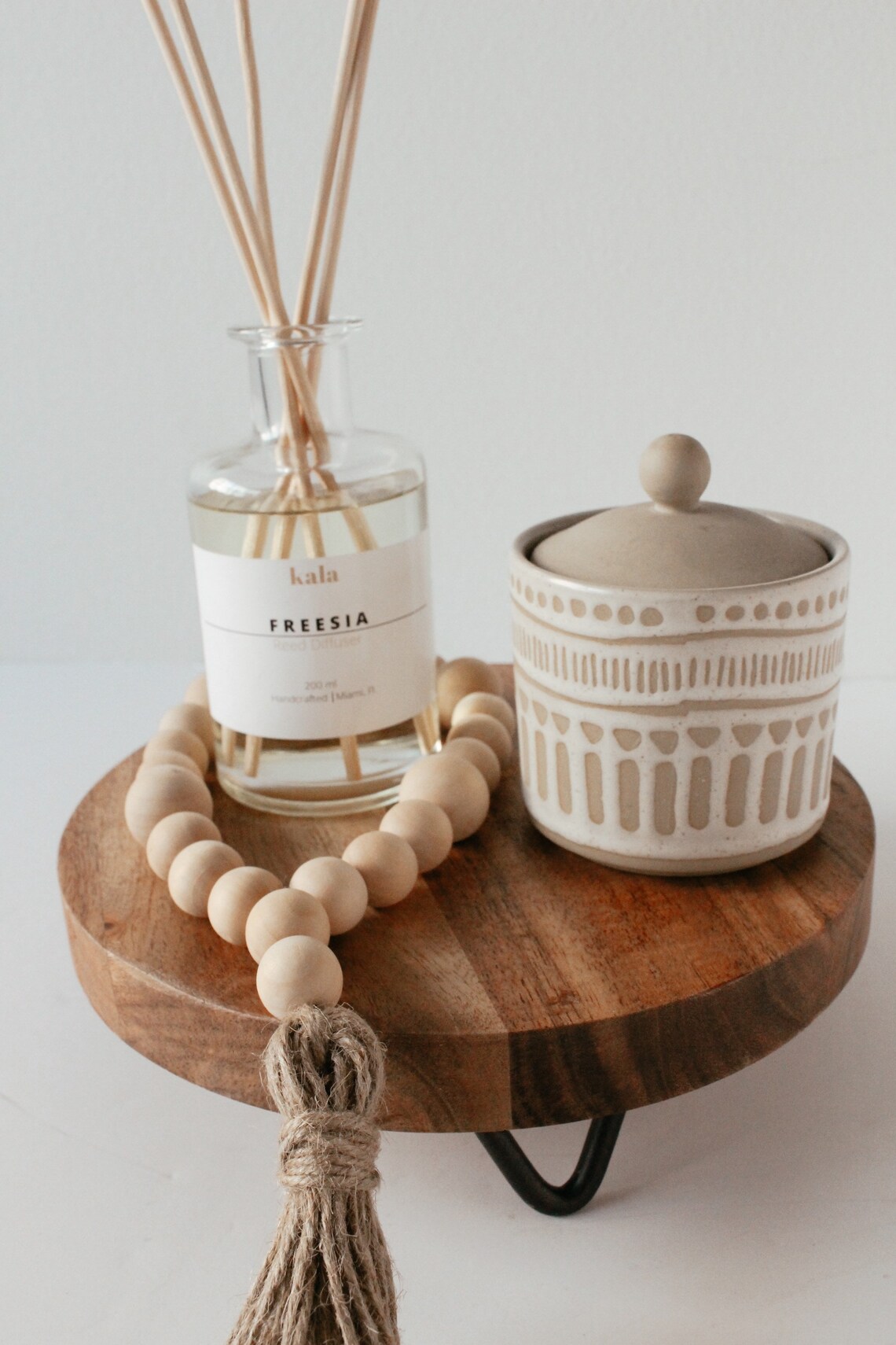 Round Mini Display Stool Wooden Riser Shelf Decor kitchen - Etsy