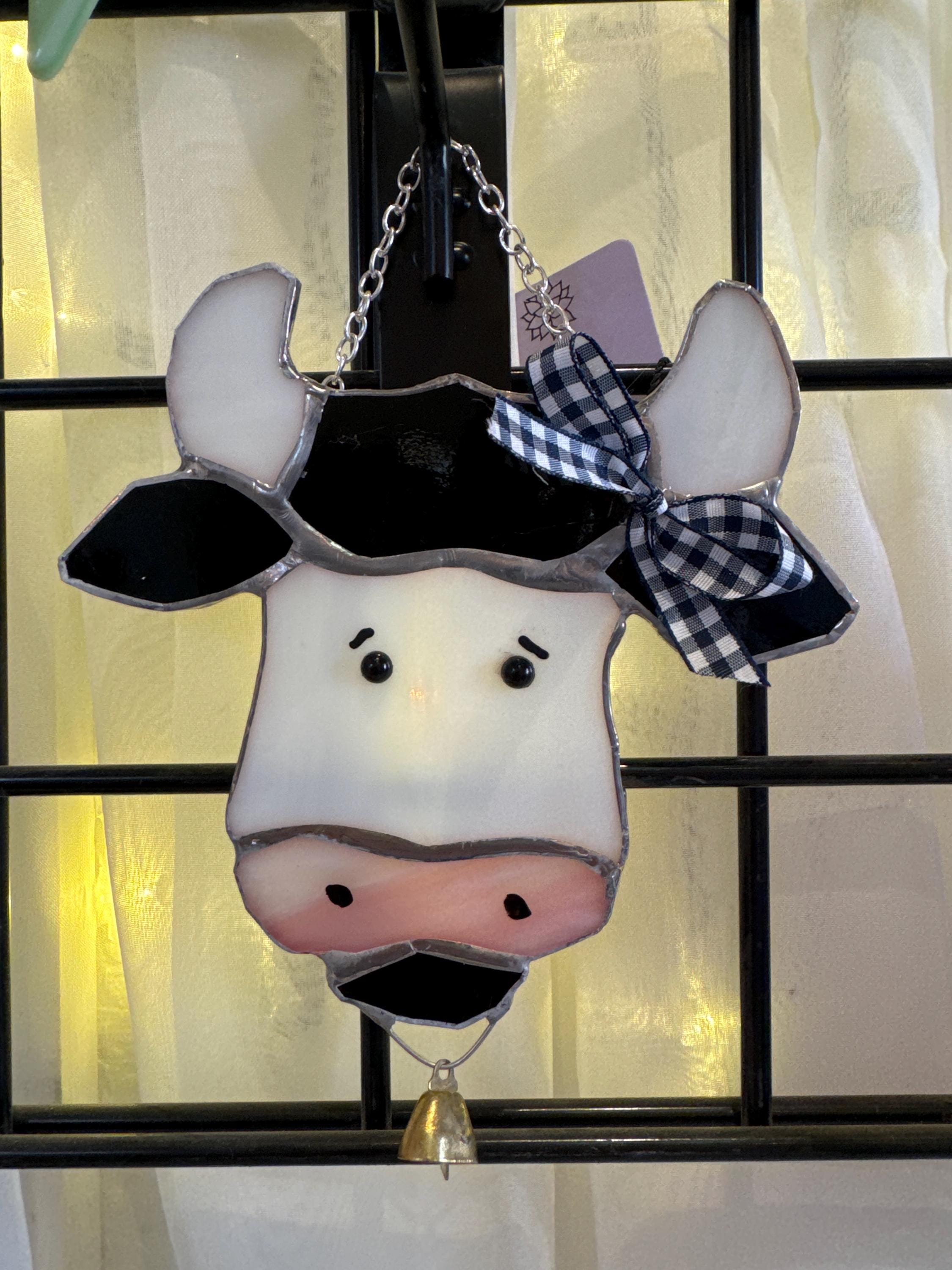 Stained Glass Cow Face - Etsy