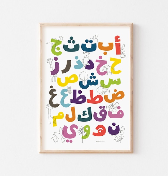 Arabic Alphabet Poster by Farasha Prints High Resolution | Etsy