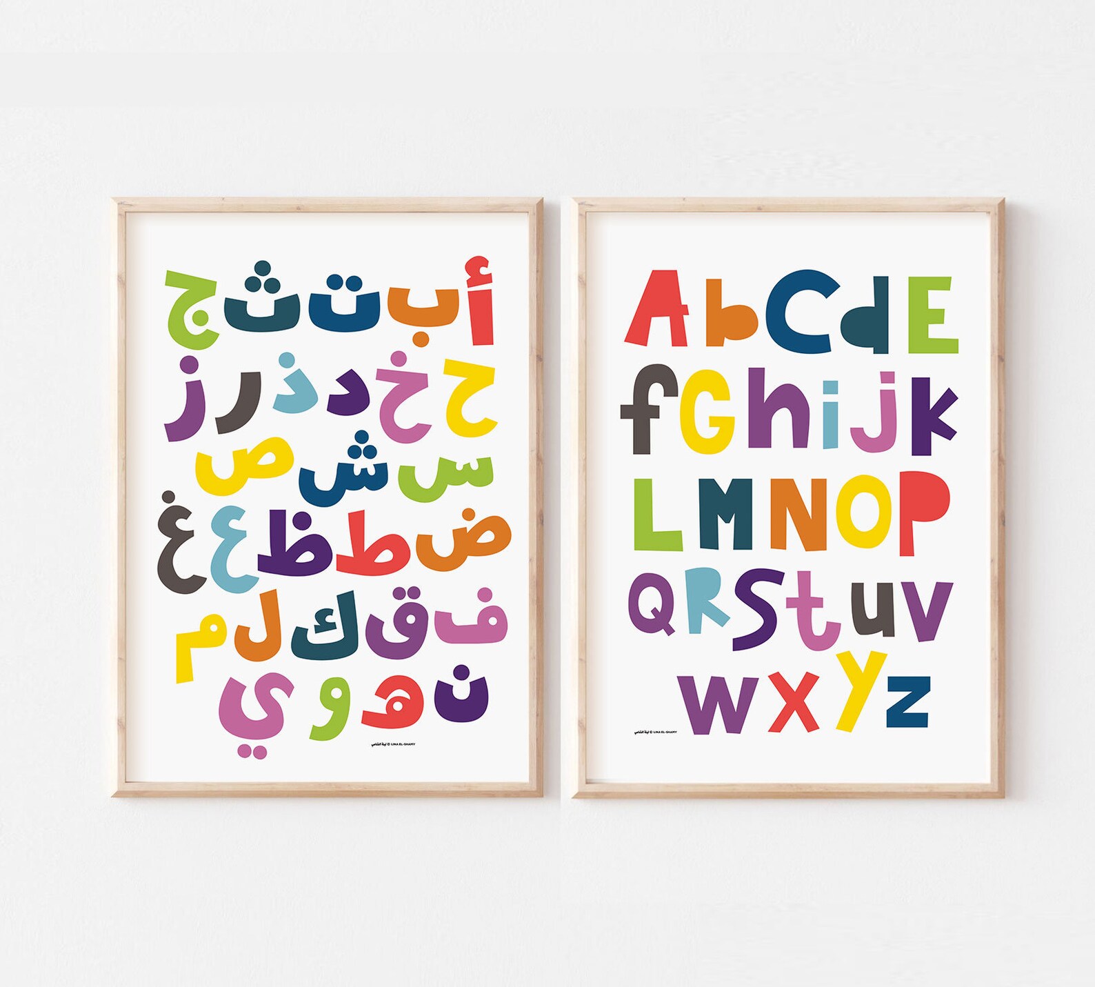 Bilingual Arabic-latin Alphabet Poster by Farasha Prints High ...