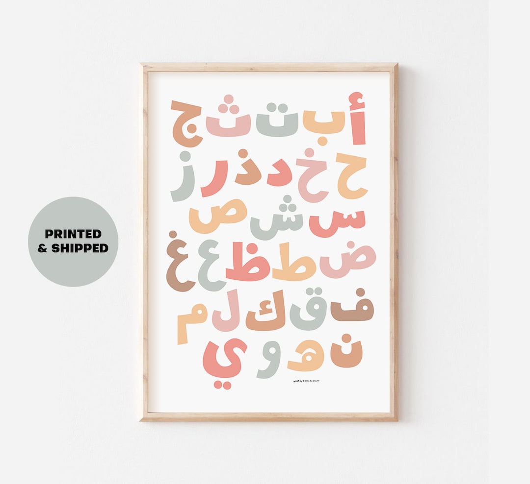 Arabic Alphabet Poster [LETTERS ONLY] by Farasha Prints • 24x18 Inches ...
