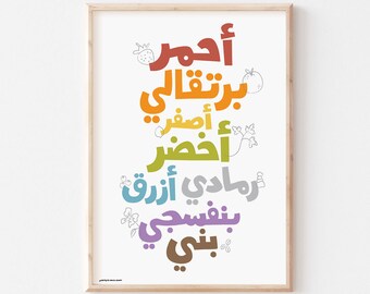 Arabic Alphabet Poster by Farasha Prints High Resolution | Etsy