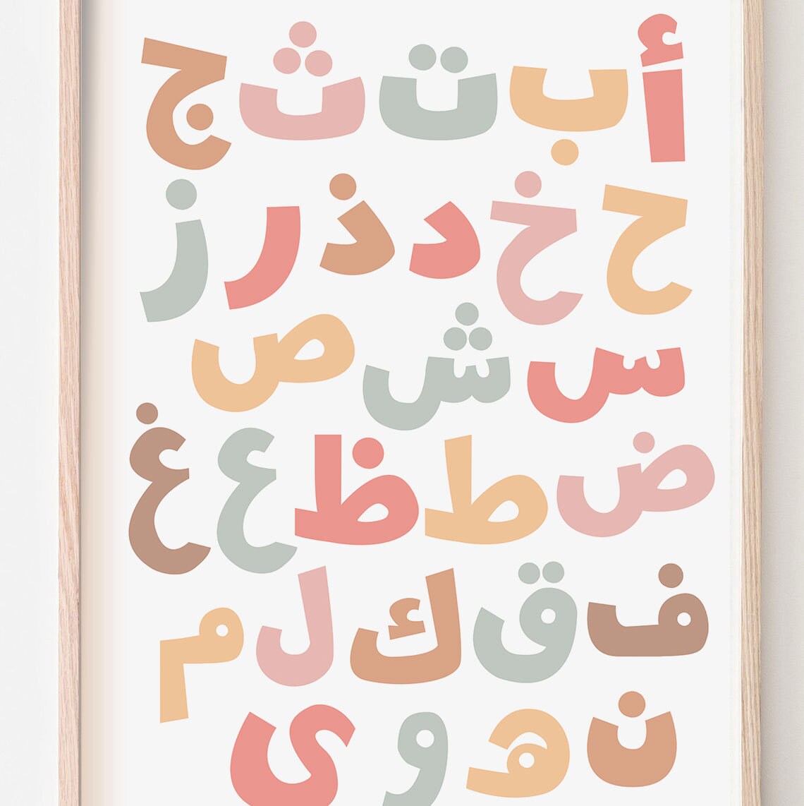 Arabic Alphabet Poster by Farasha Prints High Resolution | Etsy
