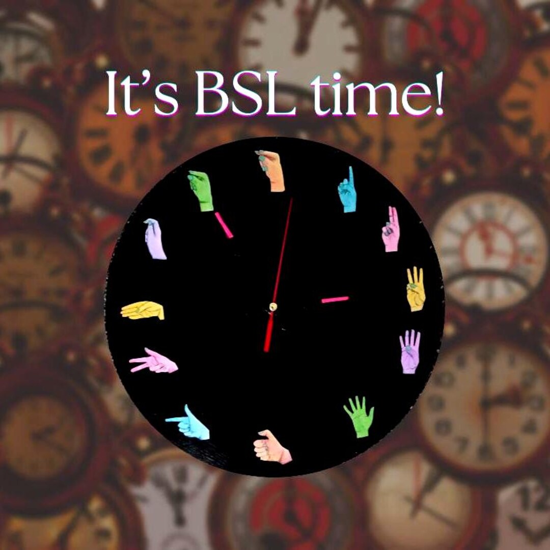 British Sign Language Clock - Handmade BSL Gift Homeware - Etsy