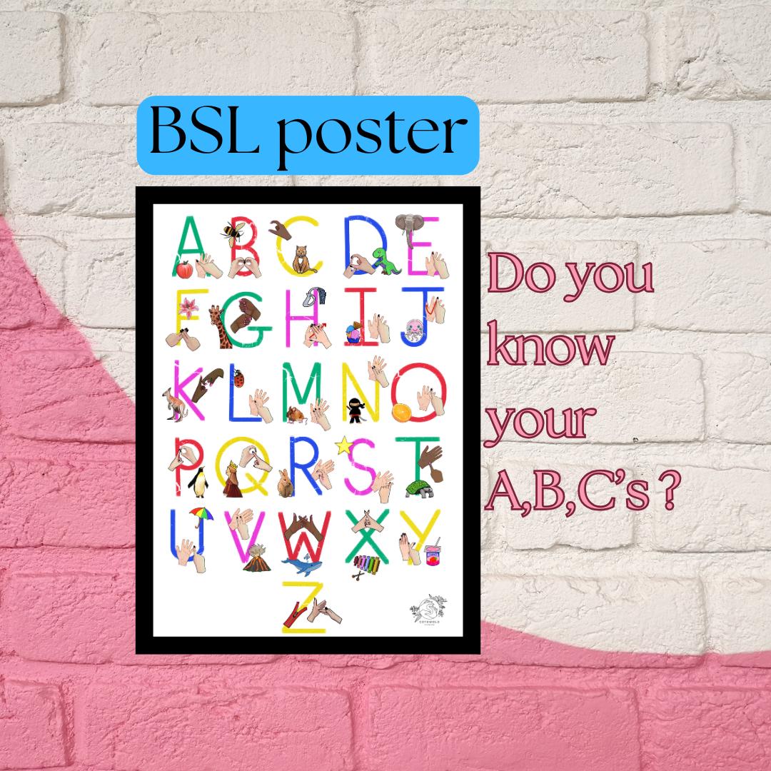 BSL Alphabet Poster - Etsy