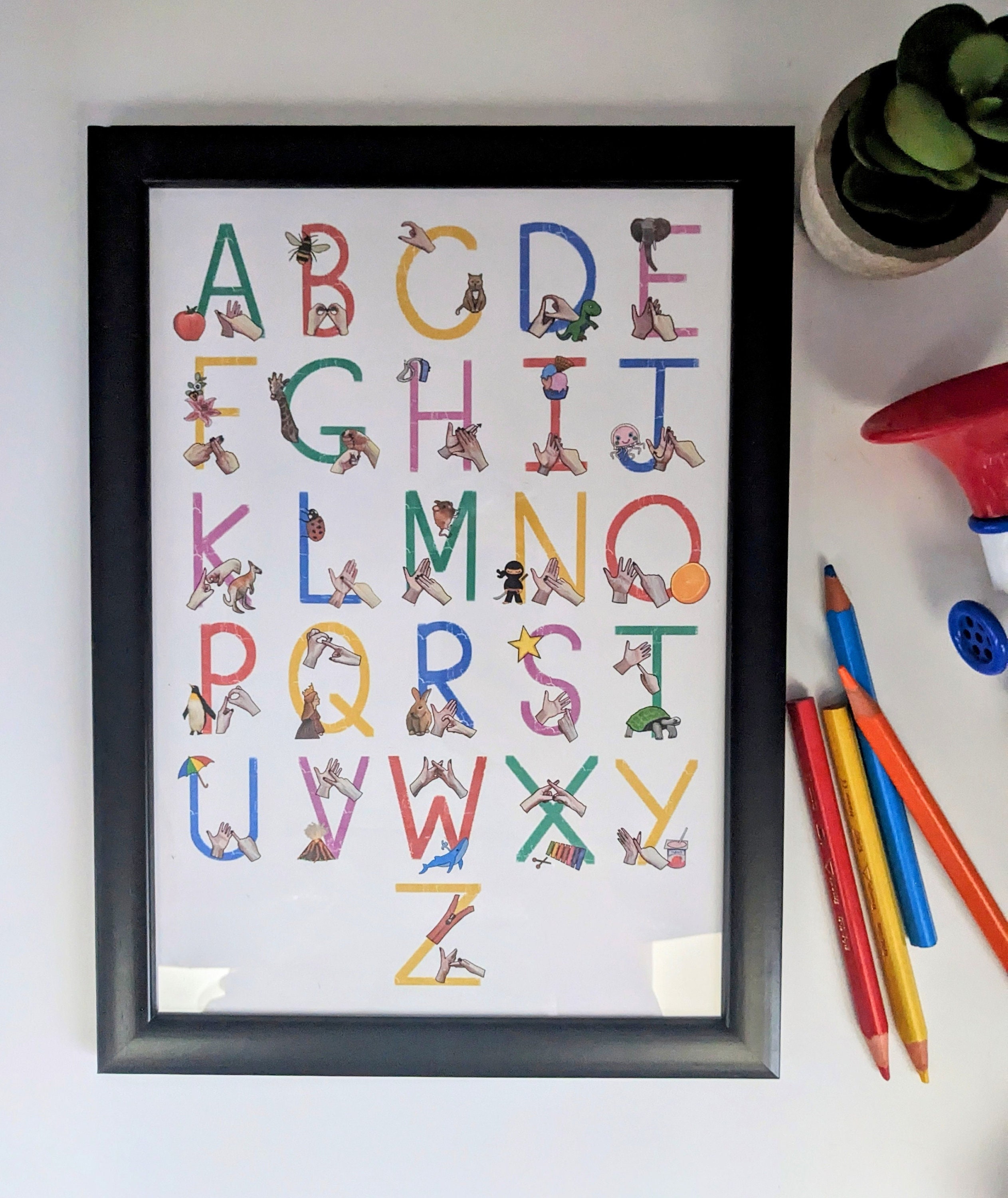 BSL Alphabet Poster Print - Etsy