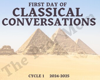 Digital Download, First Day of School Sign Printable, Classical ...