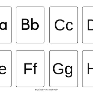 Uppercase and Lowercase Alphabet Cards DIGITAL DOWNLOAD - Etsy