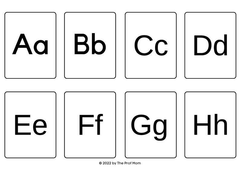 Uppercase and Lowercase Alphabet Cards DIGITAL DOWNLOAD - Etsy