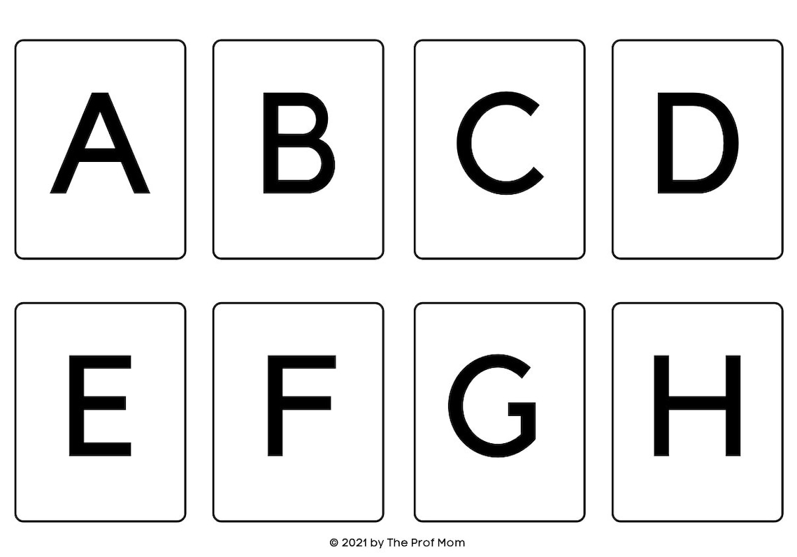 Uppercase and Lowercase Alphabet Cards DIGITAL DOWNLOAD - Etsy