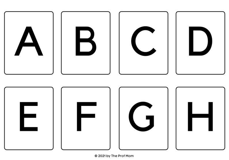 Uppercase and Lowercase Alphabet Cards DIGITAL DOWNLOAD - Etsy