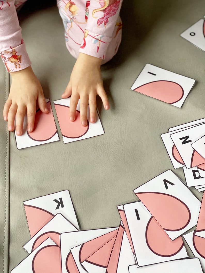 Preschool Valentine Heart Alphabet Letter Match - Uppercase and ...