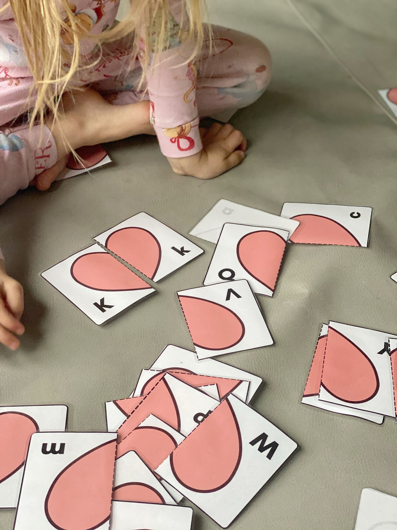 Preschool Valentine Heart Alphabet Letter Match - Uppercase and ...