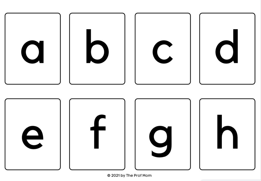 Uppercase and Lowercase Alphabet Cards DIGITAL DOWNLOAD - Etsy