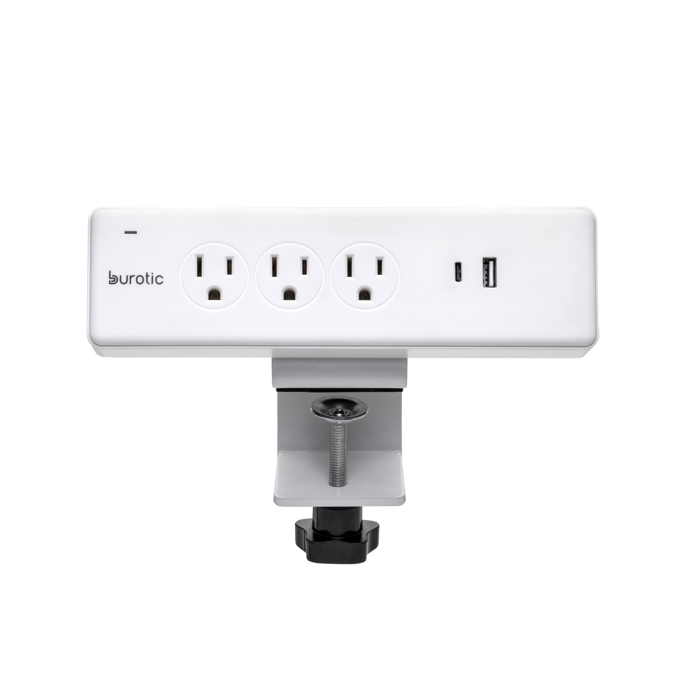 On-desk Power Bar - 3 Power Outlets With USB-A and USB-C (black and ...