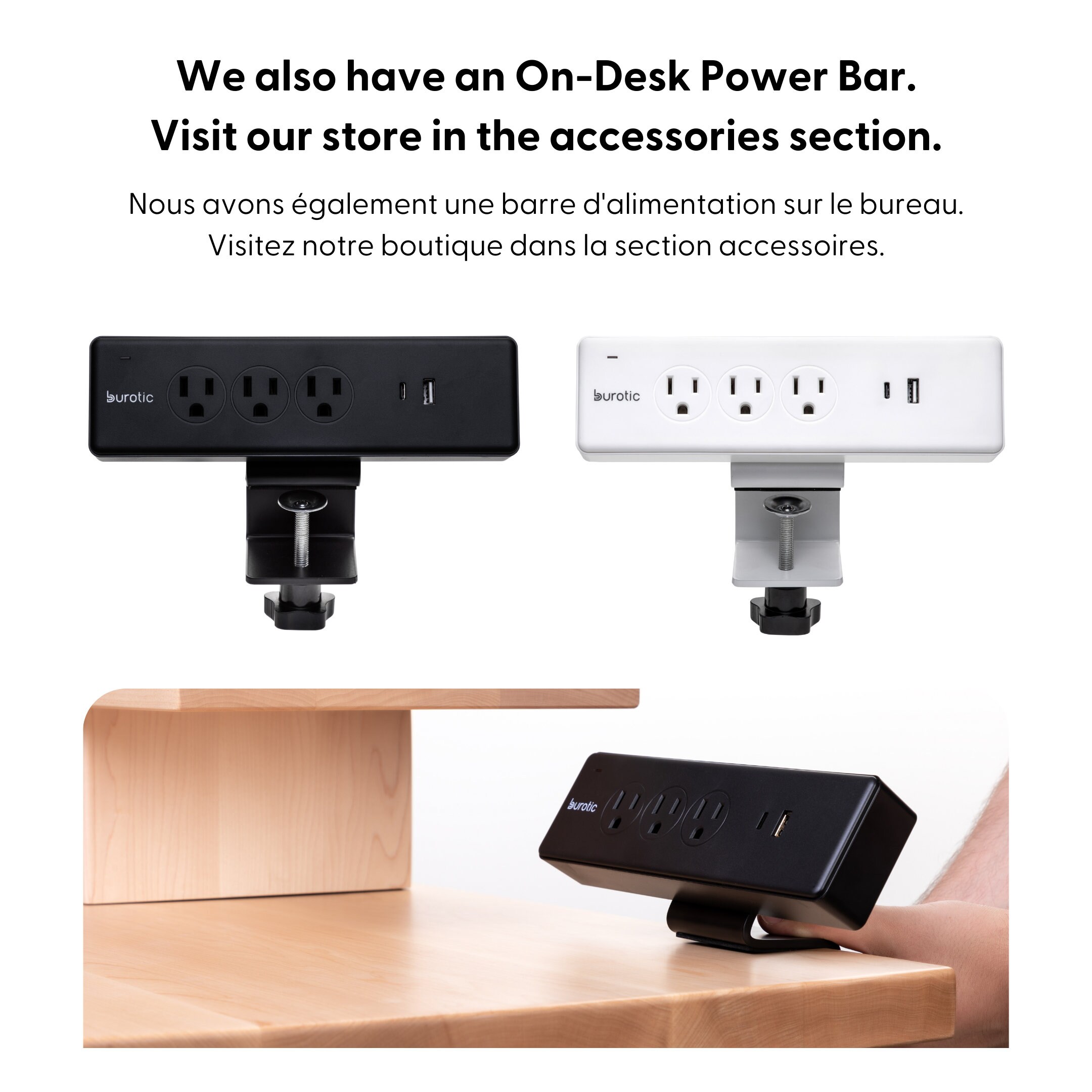 Under-desk Power Bar – 3 Outlets, USB-A & USB-C Charging - Etsy