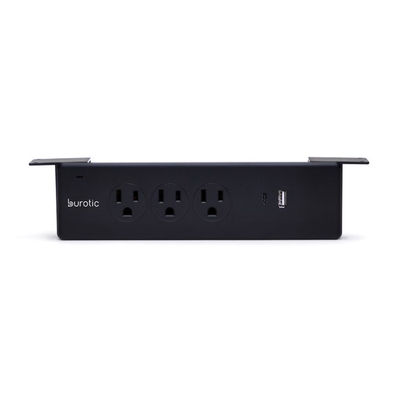 Under-desk Power Bar 3 Power Outlets With USB-A and USB-C - Etsy