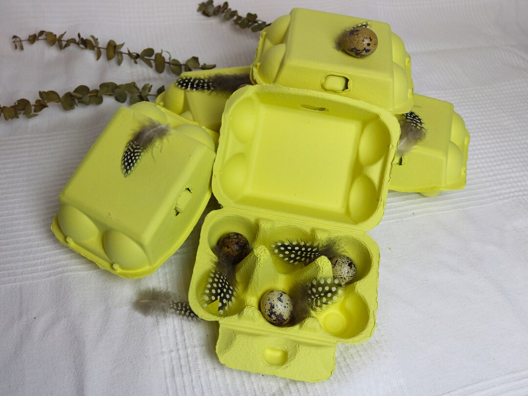 Yellow Egg Boxes Make Egg Cartons for Easter Easter Gift Idea Easter ...