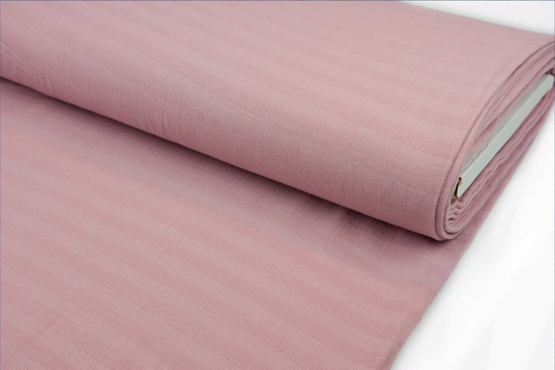 Organic Muslin Fabric Double Gauze Color Mauve / Dusty Pink IVN Best ...