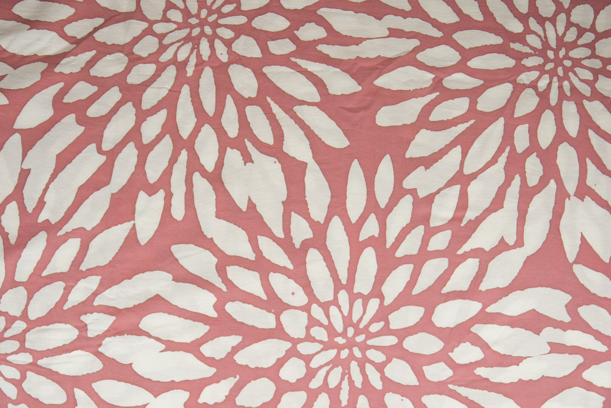 Batik Cotton Fabric - Coral Bunga - Coral Printed Fabric With Flower ...