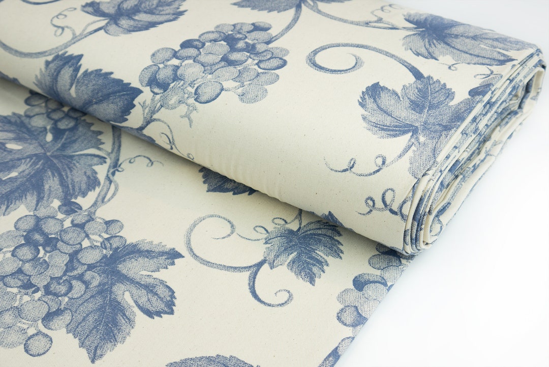 Upholstery Fabric Corfu Collection Vineyard Blue Upholstery Fabric ...