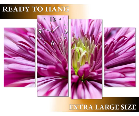 Canvas Wall Clock 4 Piece Canvas Silent Wall Clock - Etsy.de