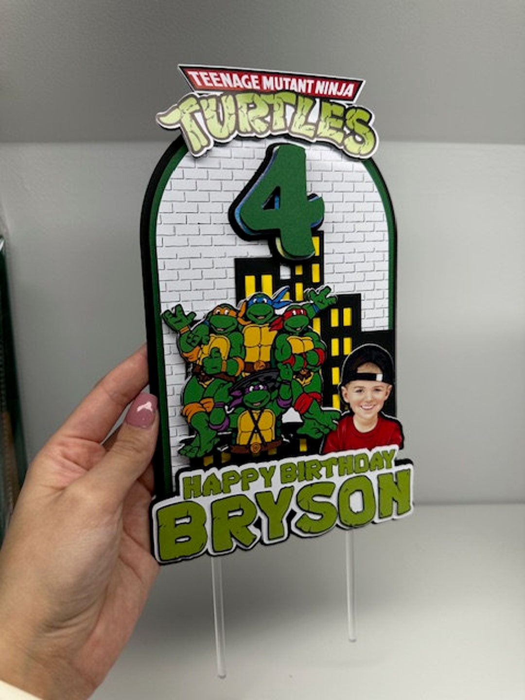 Ninja Turtles Cake Topper, Ninja Turtles Cup Cake Toppers, Ninja ...