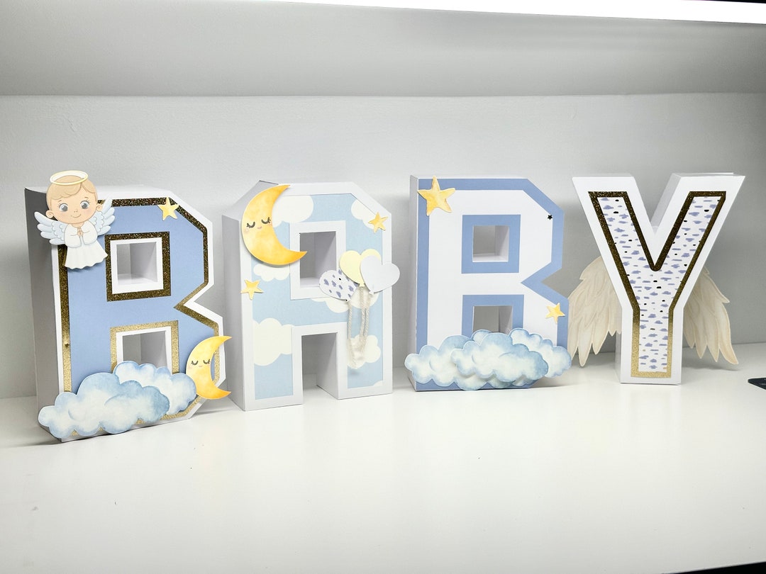 Custom 3D Letters, 3D Alphabet, Personalized 3D Letters, Baby Shower 3D ...