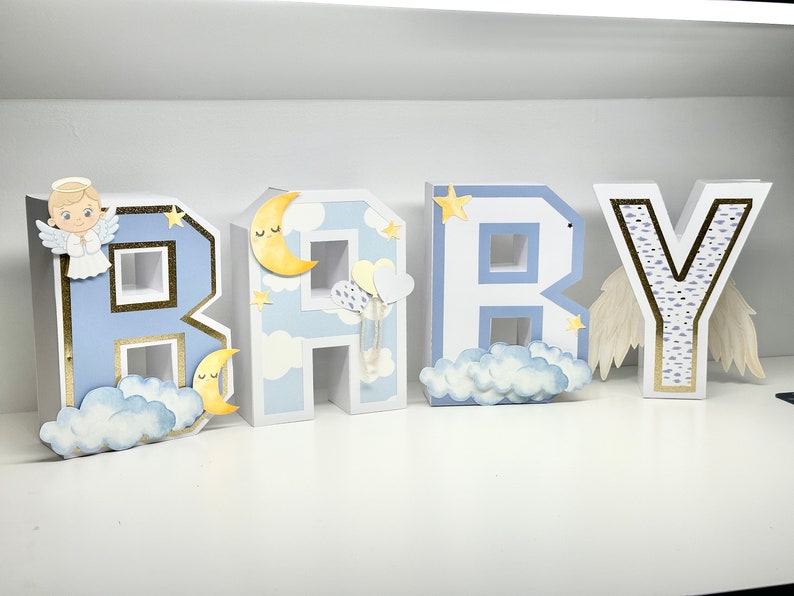 Custom 3D Letters, 3D Alphabet, Personalized 3D Letters, Baby Shower 3D ...