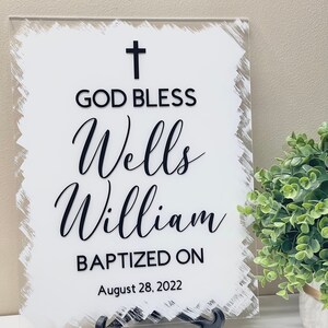 Acrylic Baptism Sign, Paint Acrylic Signs, Party Signs - Etsy