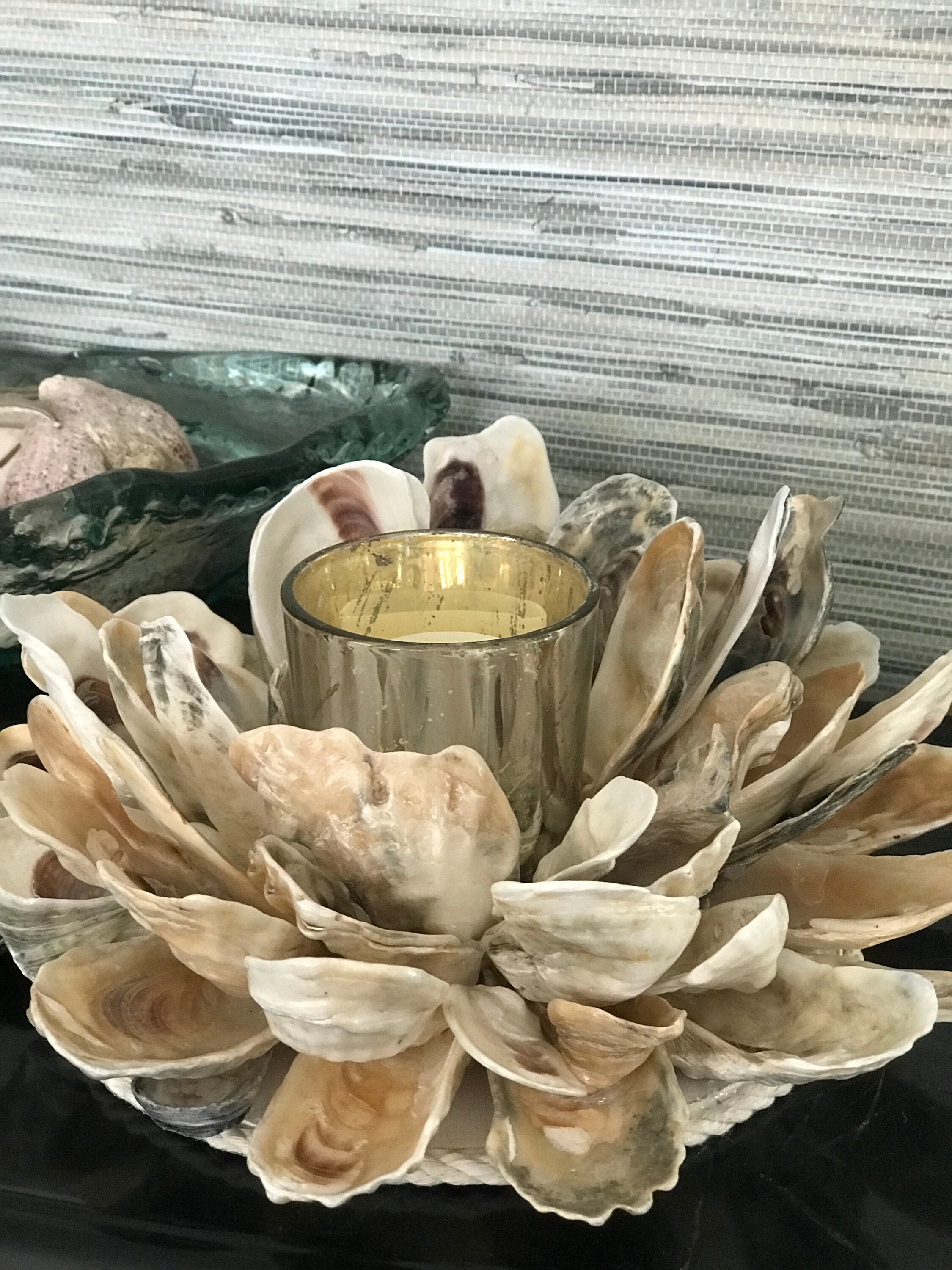Oyster Shell Candle Holder - Etsy