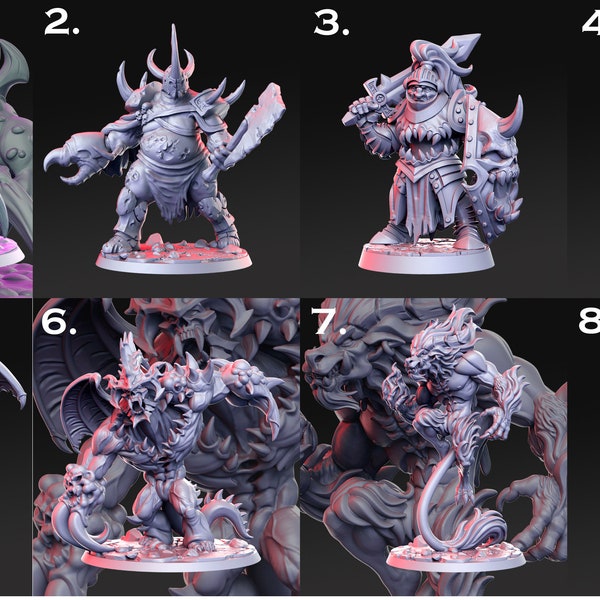 Demon Knight Miniature - Etsy