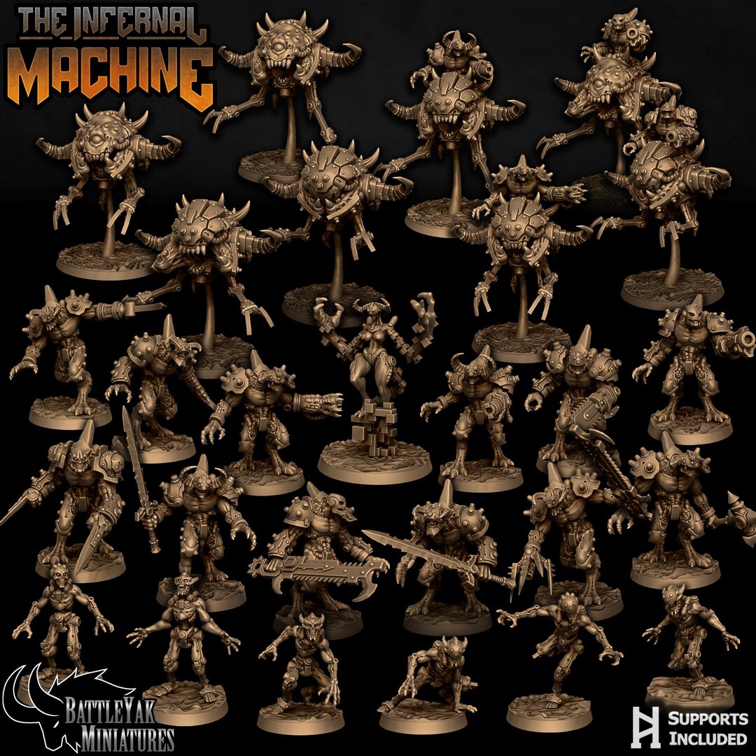 The Infernal Machine July 2024 by Battle Yak 28-32mm 3d Miniature ...