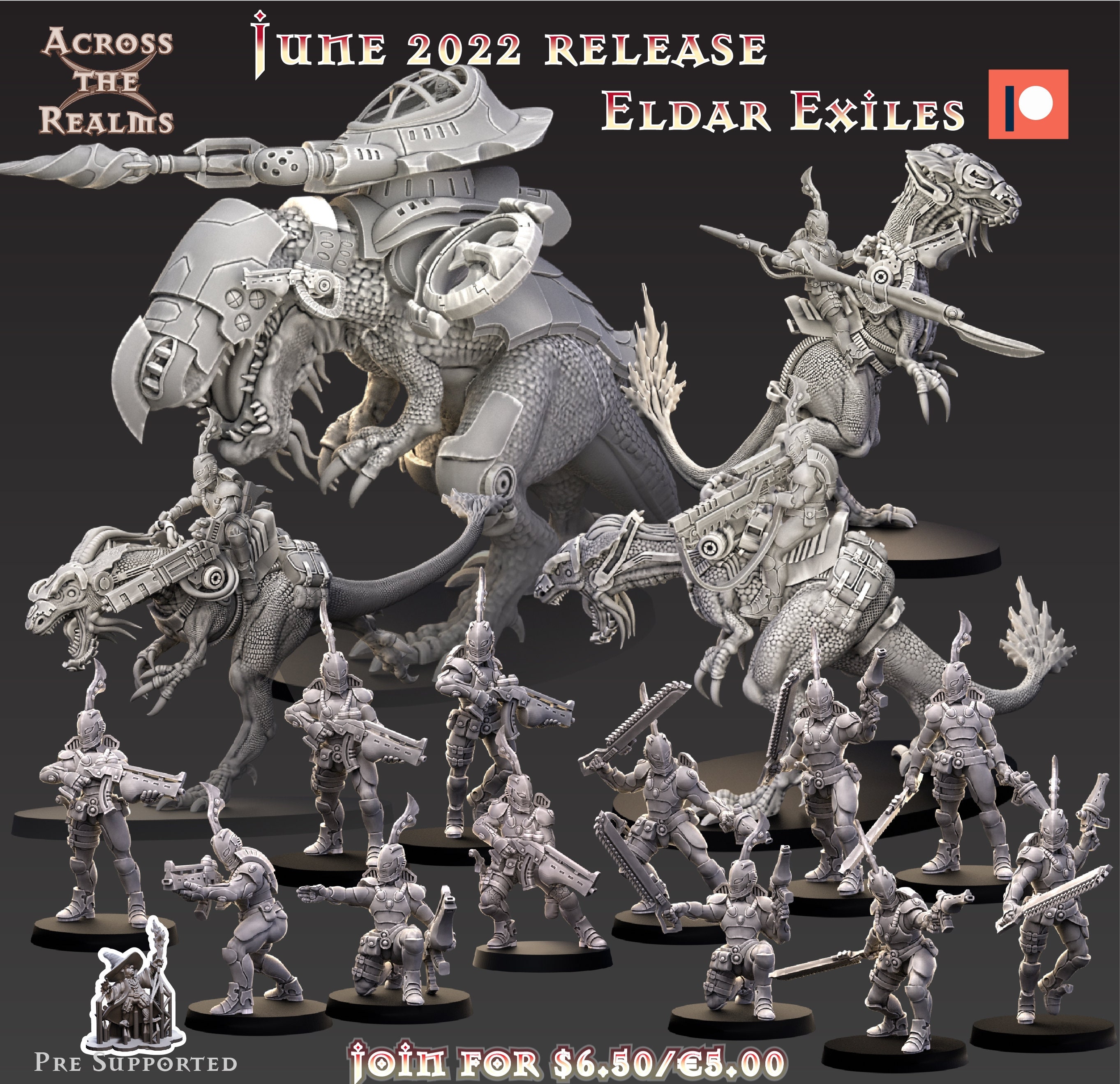 Eldar Exiles June 2022 Across the Realms 32mm 3d Miniature - Etsy UK