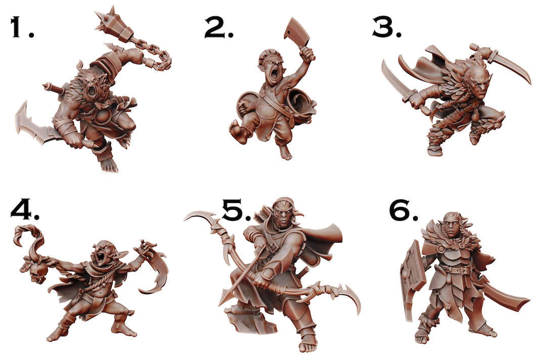 Goblinoids by Manuel Boria 28-32mm 3d Miniature Tabletop/ RPG/ Dnd - Etsy