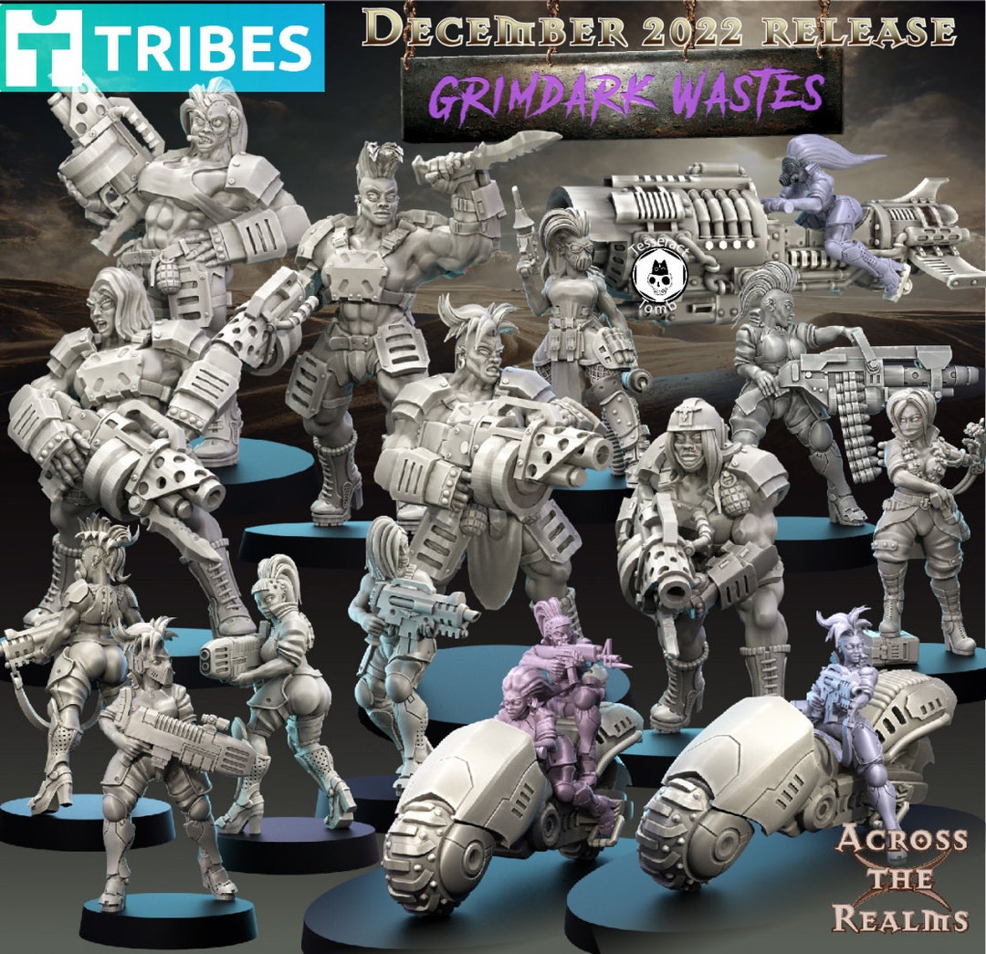 Grimdark Wastes November 2022 Across the Realms 32mm 3d Miniature ...