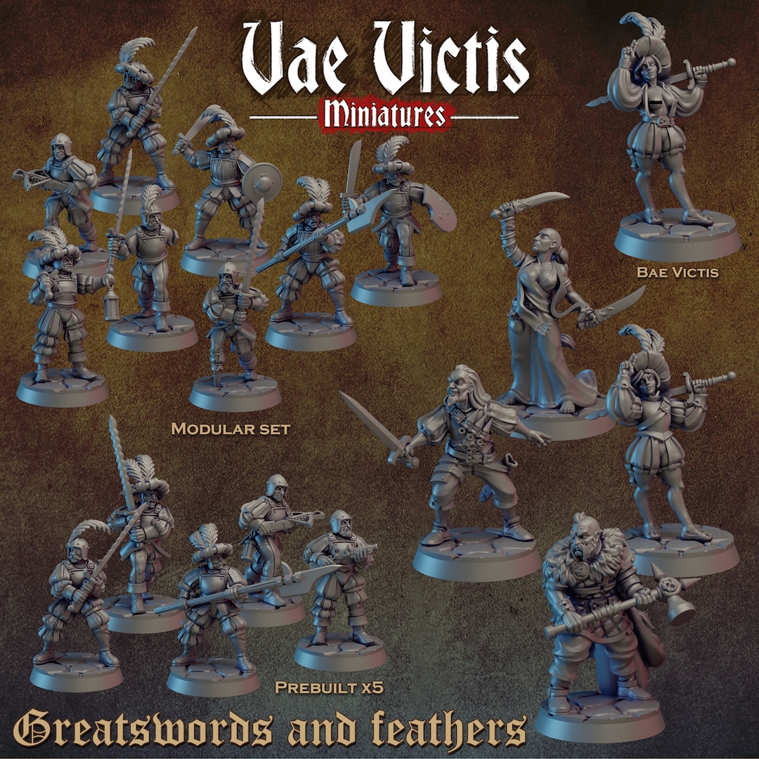 Greatswords & Feathers June 2023 Set 28-32mm Vae Victis Miniatures 3d ...