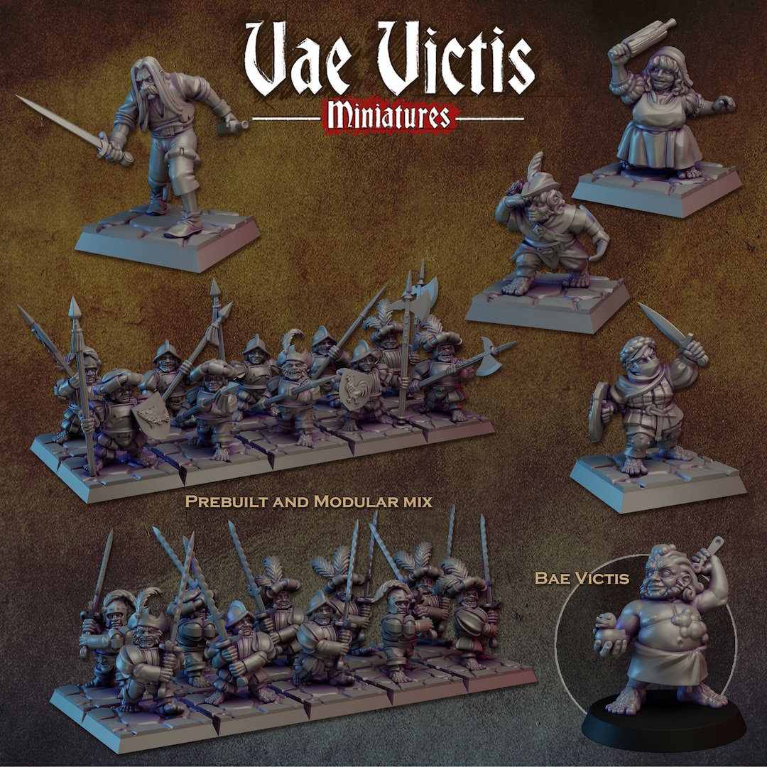 Halfling Elite Vol.1 June 2024 Set 28-32mm Vae Victis Miniatures 3d ...