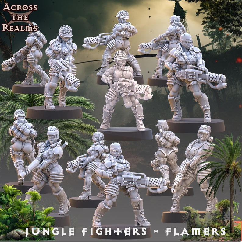Jungle Fighters November 2023 32mm 3d Miniature Tabletop/ RPG /JRPG/ - Etsy