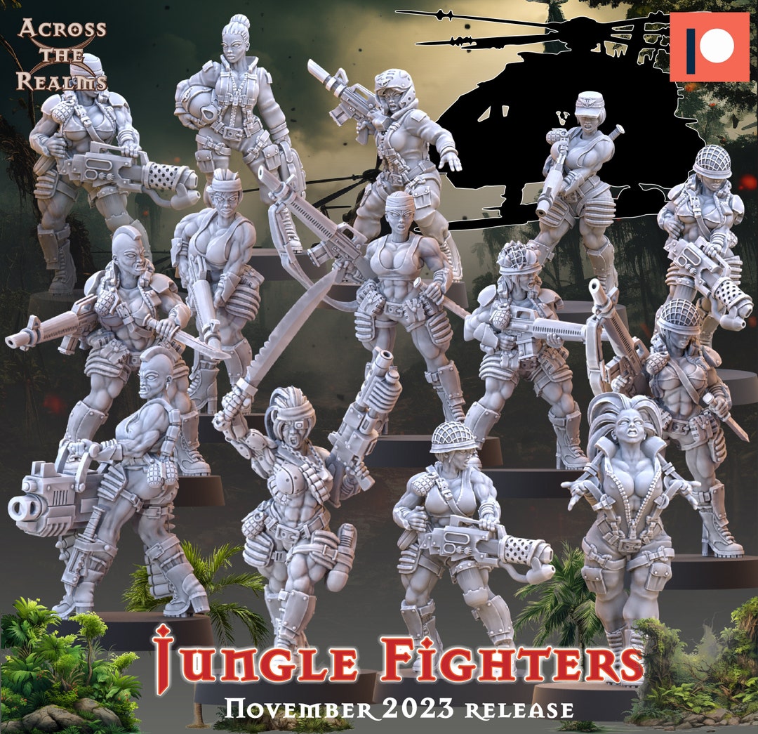 Jungle Fighters November 2023 32mm 3d Miniature Tabletop/ RPG /JRPG/ - Etsy