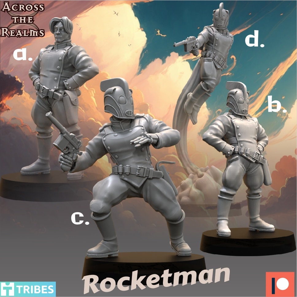 WW2 Pulp Heroes & Villains March 2023 Across the Realms 32mm 3d ...